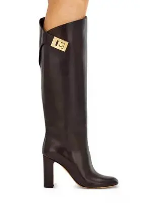 FERRAGAMO 90mm Hug-buckle Knee-high Boots