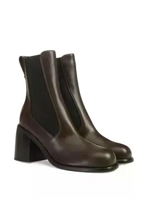 SERGIO ROSSI 80mm Avenue Chelsea Leather Boots - Brown