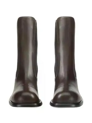 SERGIO ROSSI 80mm Avenue Chelsea Leather Boots - Brown