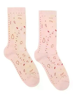 Alanui Bandana Socks - Pink