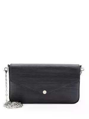 LOUIS VUITTON Felicie Pochette Epi Leather Crossbody Bag - Black