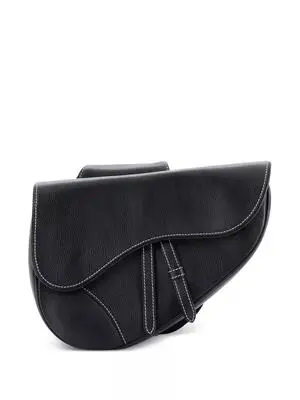 Dior Saddle Leather Mini Crossbody Bag - Black