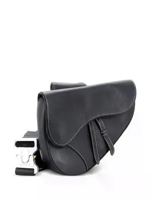 Dior Saddle Leather Mini Crossbody Bag - Black