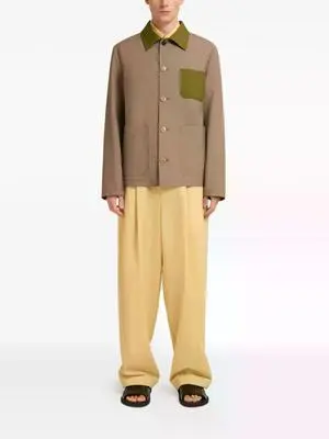 Marni Contrast-collar Pocket Shirt Jacket