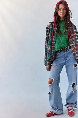 Women's Plaid Trimmed Jackets