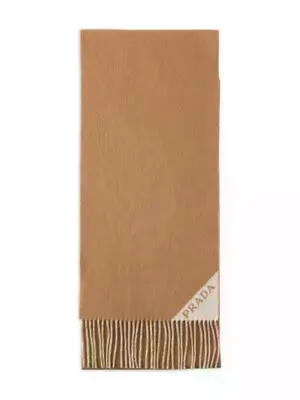 Prada Fringe-detail Scarf - Brown