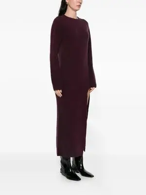LANEUS Slit Ribbed Dress