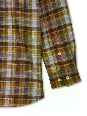 STUDIO TOMBOY Checkered Wool Shirt - Brown