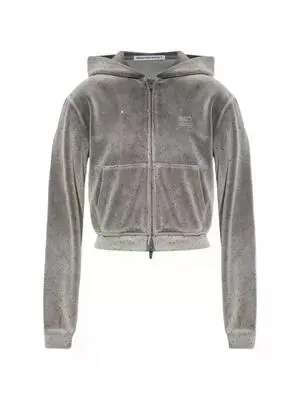 Alexander Wang Embellished Hooded Sweater - Grey