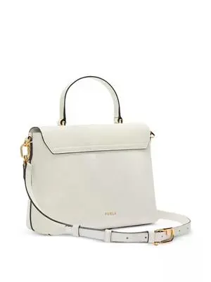 Furla Moonlight Textured Flap Tote Bag - White