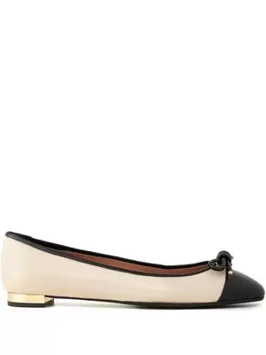 AQUAZZURA Parisina Bow Round-toe Ballet Flats