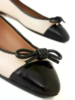 AQUAZZURA Parisina Bow Round-toe Ballet Flats