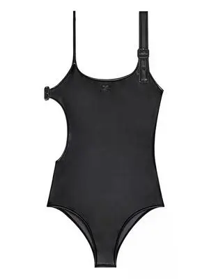 COURREGES Buckle-detail Cut-out One-piece Swimsuit - Black