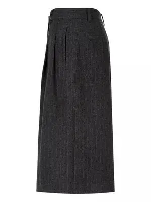 STUDIO TOMBOY Striped Pleated Shorts - Grey
