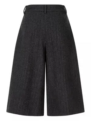 STUDIO TOMBOY Striped Pleated Shorts - Grey