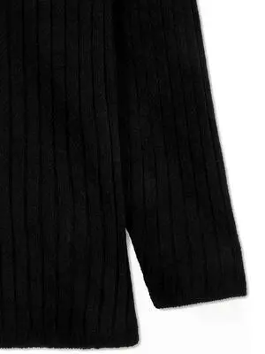 STUDIO TOMBOY Ribbed Round-neck Sweater - Black