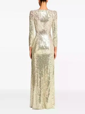 Jenny Packham Sequin-embellished Dulcet Dress - Silver