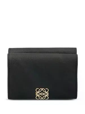 Loewe Anagram Trifold Leather Wallet - Black