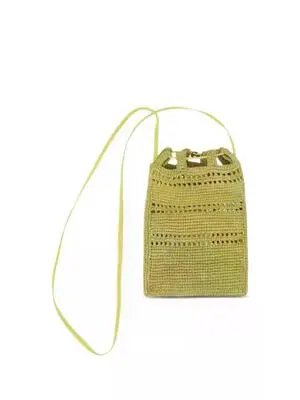 Loewe Raffia Drawstring Shoulder Bag - Yellow