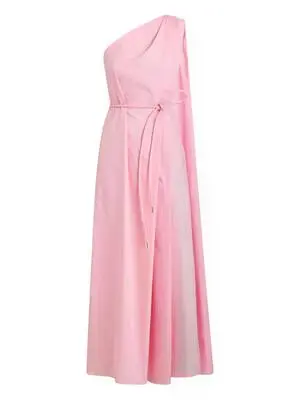 Scanlan Theodore Parachute One-shoulder Midi Dress - Pink