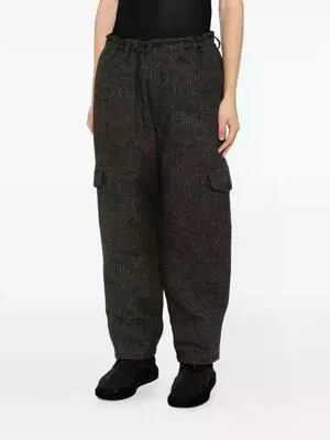 Yohji Yamamoto Tweed Side-pocket Trousers