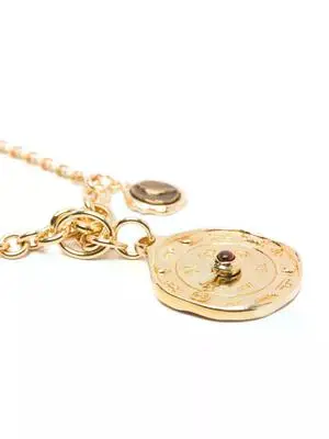 Chloé Coin Jasper Gem Charm Necklace