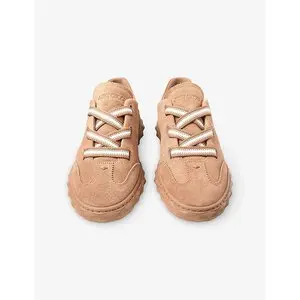 JIMMY CHOO Diamond Light Flex Suede Trainers - V Toffee Mix