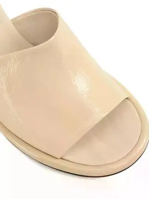 SERGIO ROSSI 60mm Orb Leather Mules - Neutrals