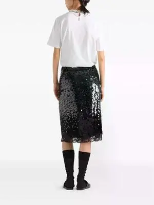 Prada Sequin-embellished Straight Skirt
