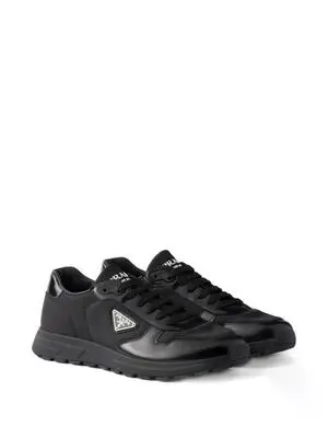 Prada Triangle-logo Sneakers - Black