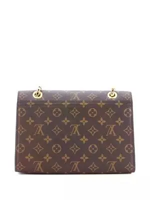 LOUIS VUITTON Victoire Handbag Monogram Canvas And Leather Shoulder Bag - Brown