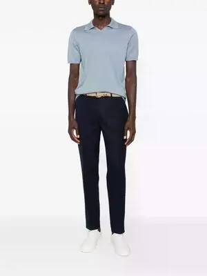 Brunello Cucinelli V-neck Short-sleeve Top - Blue