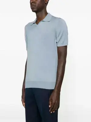 Brunello Cucinelli V-neck Short-sleeve Top - Blue