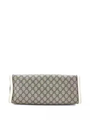 Gucci Padlock Chain Gg Coated Canvas With Leather Medium Tote Bag