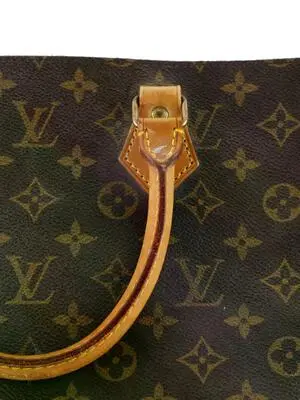 LOUIS VUITTON Vintage Sac Plat Monogram Tote Bag - Brown