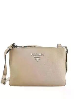 Prada Silver Tone Cross Body Bags
