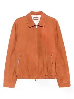 Brunello Cucinelli Suede Jacket - Orange