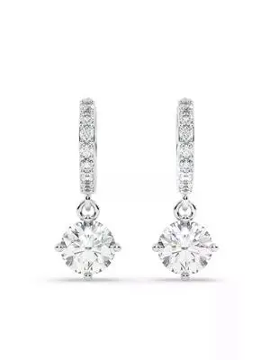 TILLA 14kt White Gold Dangling Earrings - Silver