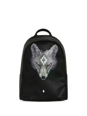 COUNTY OF MILAN Wolf-print Backpack - Black