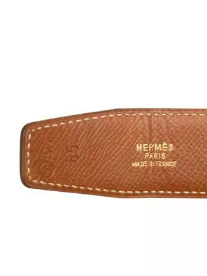 Hermès 1996 Box Calf Horse Buckle Belt