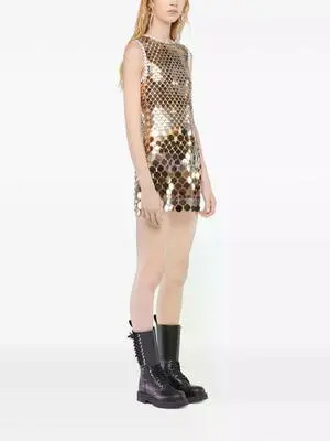 Rabanne Stud Assembly Mini Dress