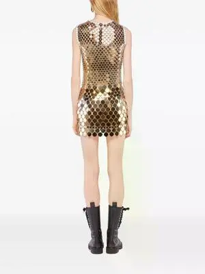 Rabanne Stud Assembly Mini Dress