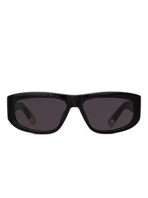 Jacquemus Pilota Rectangle Sunglasses - Black