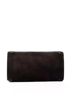 Bottega Veneta 20th Century Suede Frame Clutch With Chain - Brown
