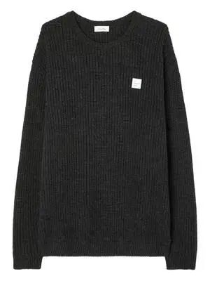 American Vintage Ribbed Logo-patch Sweater