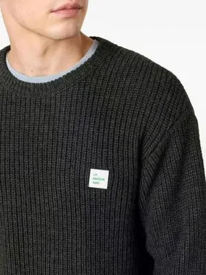 American Vintage Ribbed Logo-patch Sweater