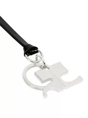 COURREGES Logo-charm Keyring - Silver