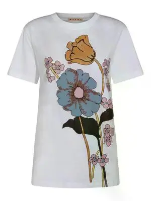 Marni Floral-print T-shirt - White
