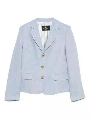 Etro Linen Blazer - Blue