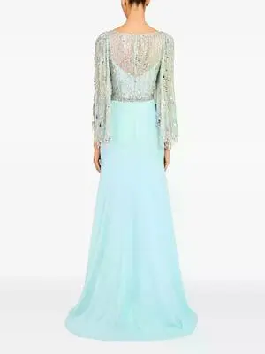 Jenny Packham Wanderlust Embellished Maxi Dress - Blue